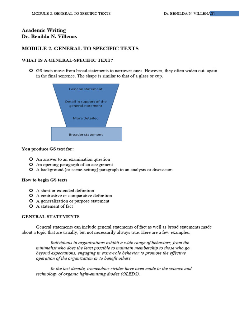 GS-module-2-general-to-specific-texts | PDF | Solid | Verb