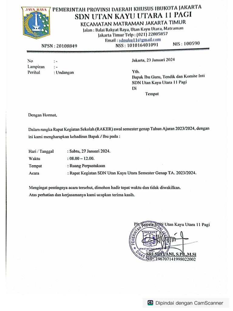 Undangan Raker | PDF