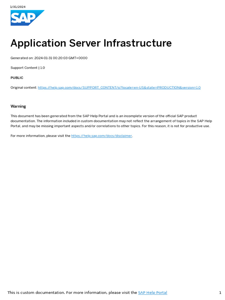 Application Server Infrastructure | PDF | Server (Computing) | Information Technology