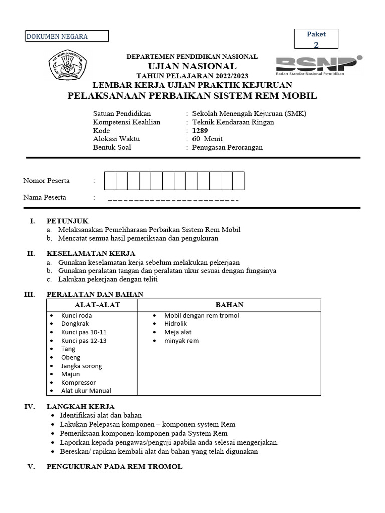 Lks 5 Sistem Rem | PDF