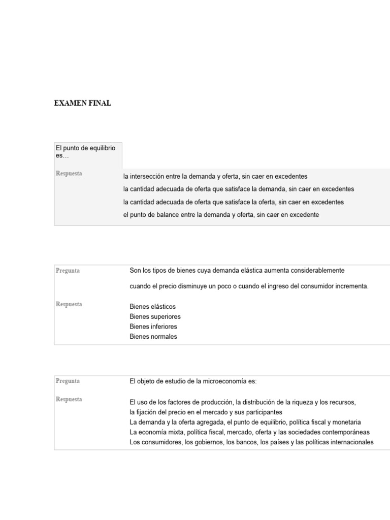 Examen Final Micro 2024 | PDF | Oferta (economía) | Mercado (economía)