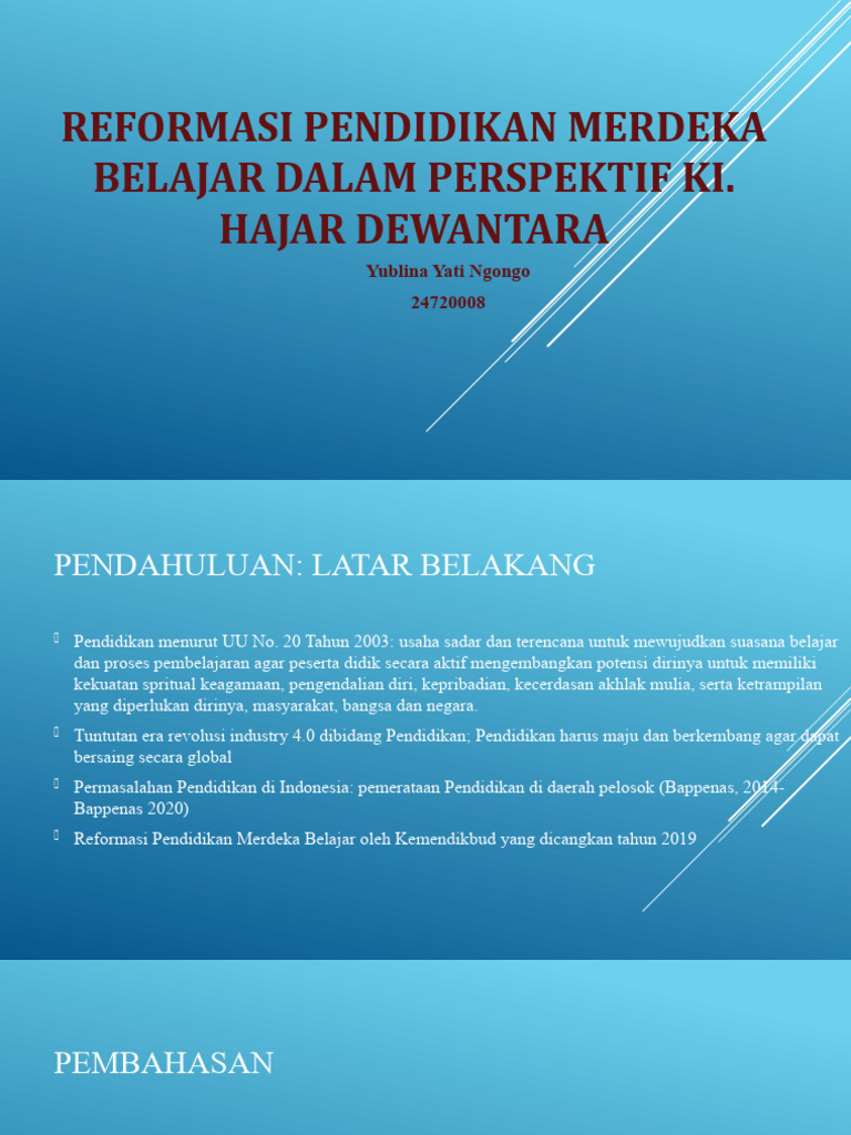 Reformasi Pendidikan Merdeka Belajar | PDF | Karier & Perkembangan