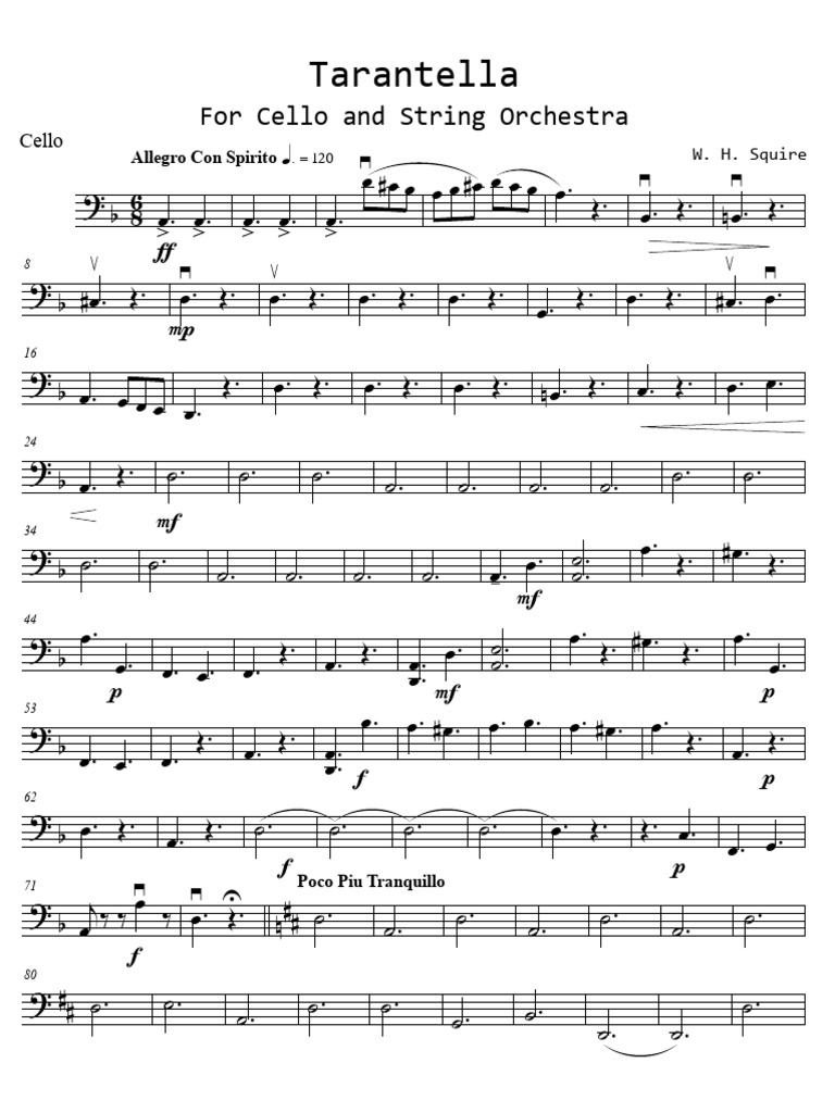 Tarantella - Cello | PDF