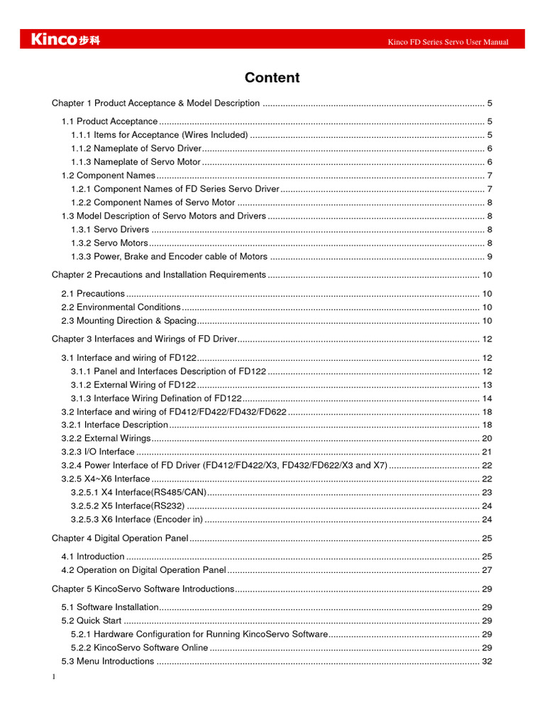 FD Servo User Manual | PDF | Parameter (Computer Programming) | Input/Output