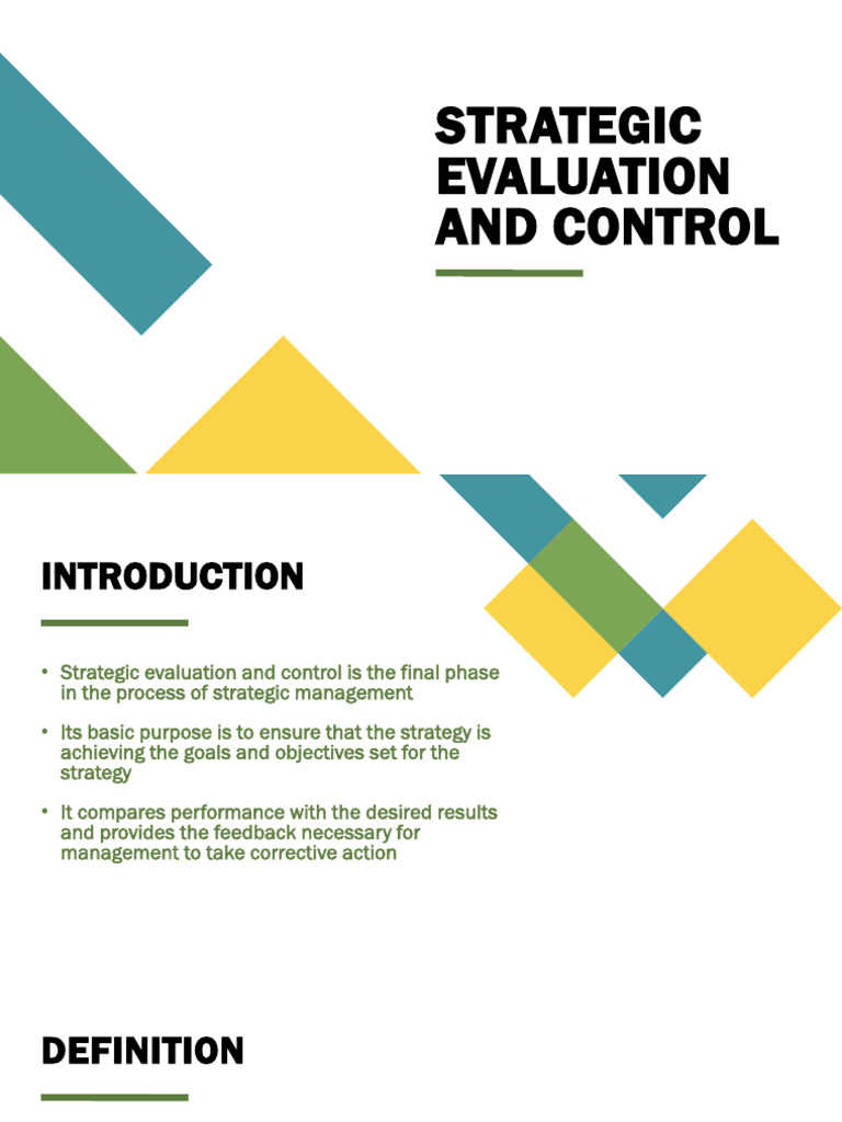 Strategic Evaluation and Control Overview | PDF