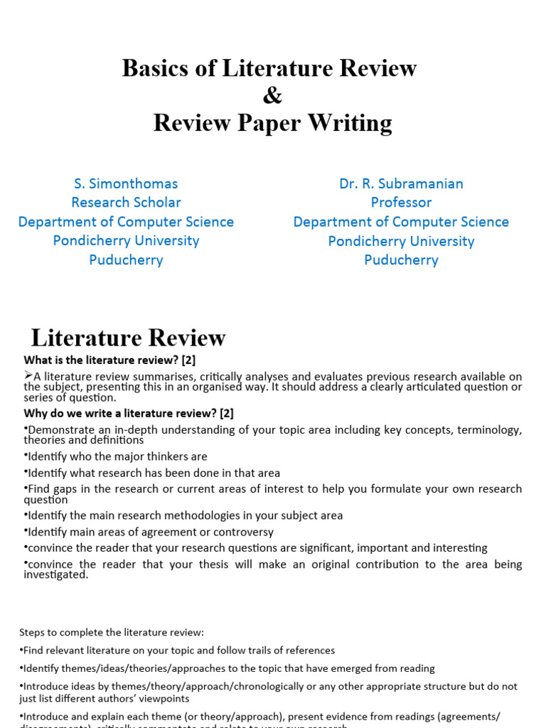 Review Paper Writing 1 | Download Free PDF | Academic Journal ...