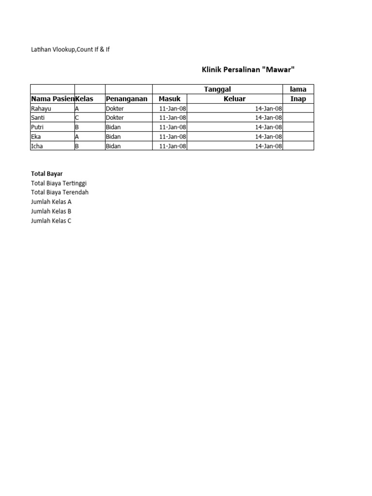 Kumpulan Latihan Praktek Ms Excel | PDF
