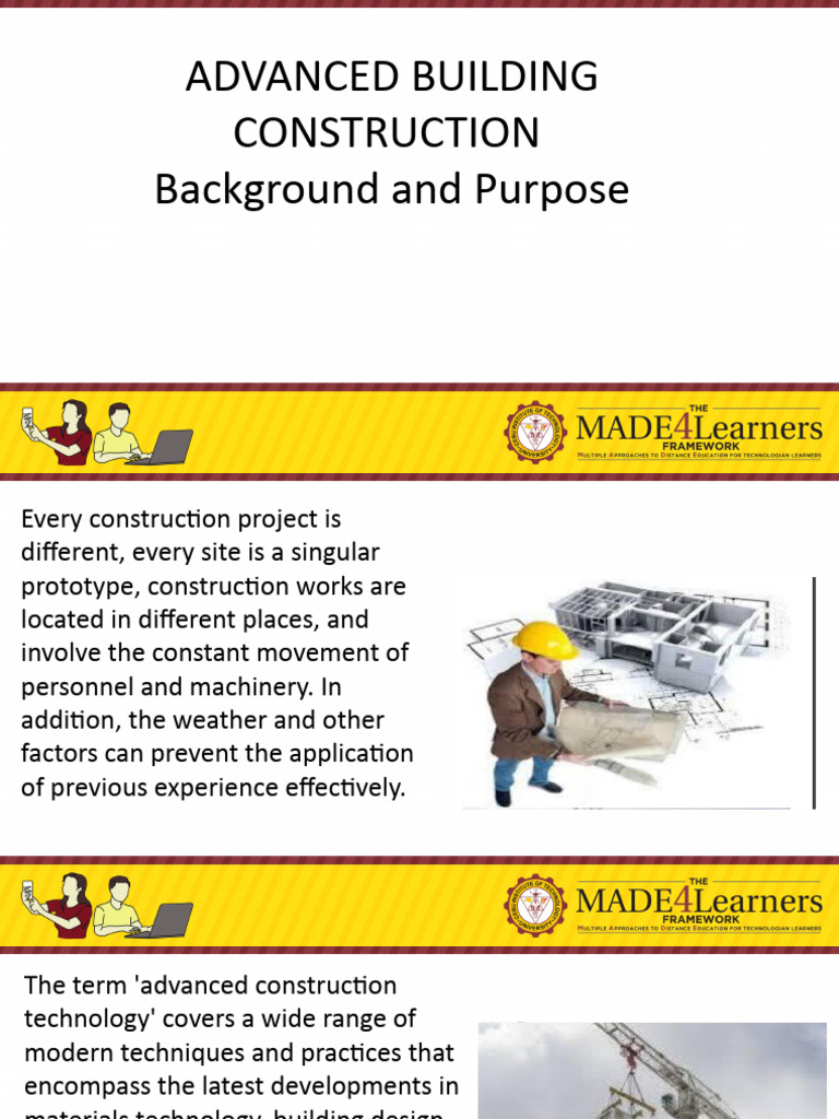 Lesson 1. Advanced Building Construction - Background & Purpose 10.26.21 | PDF | Building ...