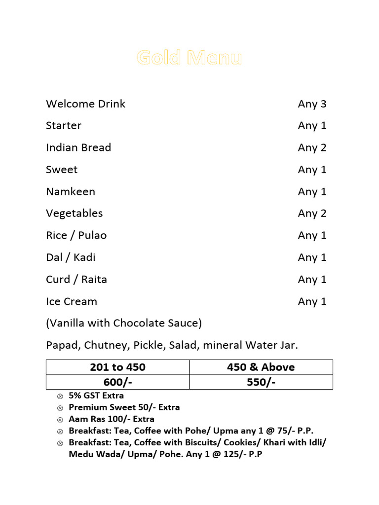 Comprehensive Catering Menu Options | PDF | Drink | Chutney