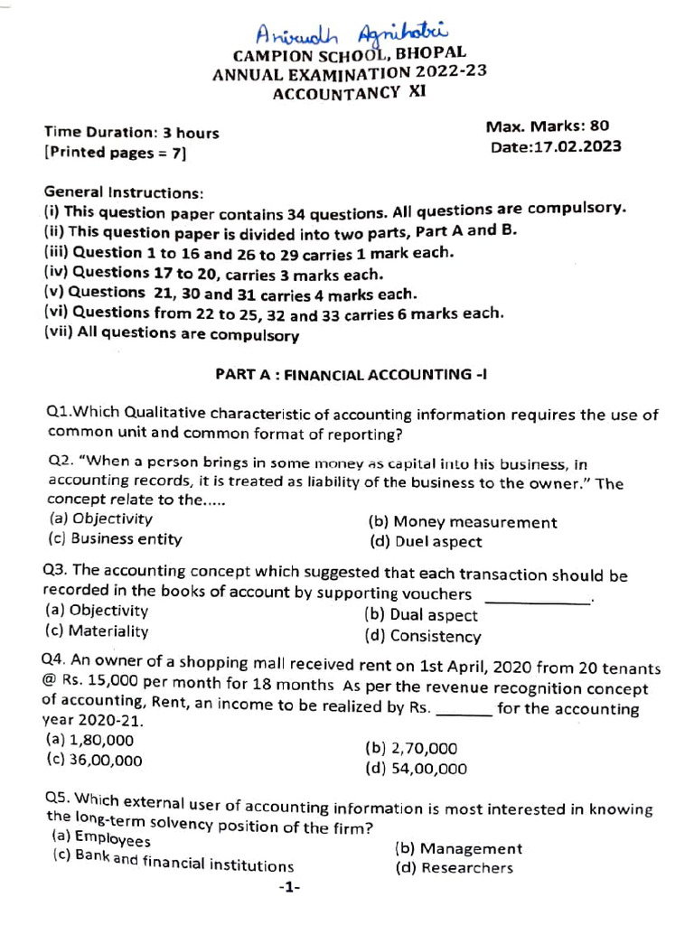 Accountancy Paper | PDF | Debits And Credits | Expense Accountancy Paper | PDF | Debits And Credits | Expense