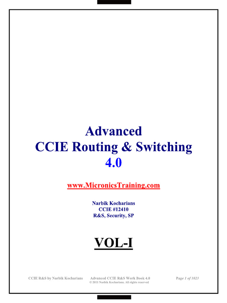 Ccie Workbook v4 - Vol I | PDF