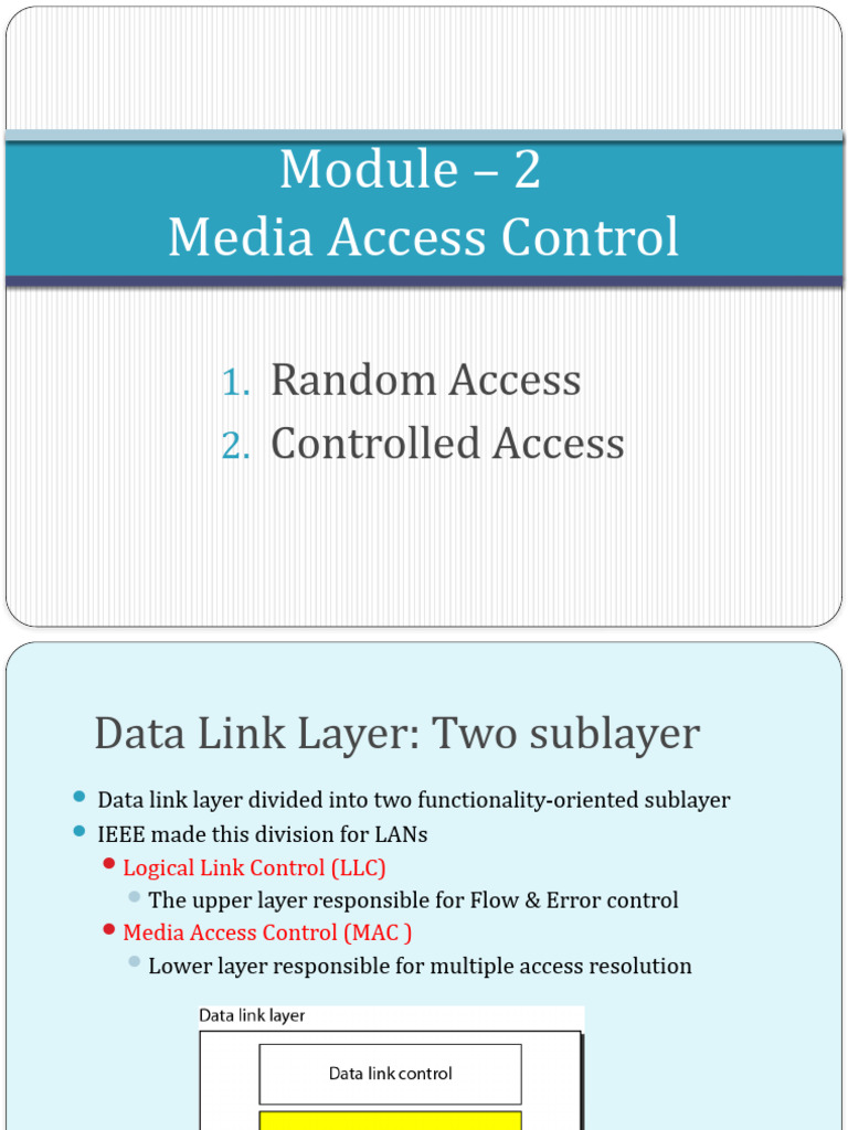 Module - 2 - Medium Access - Part-1 | PDF