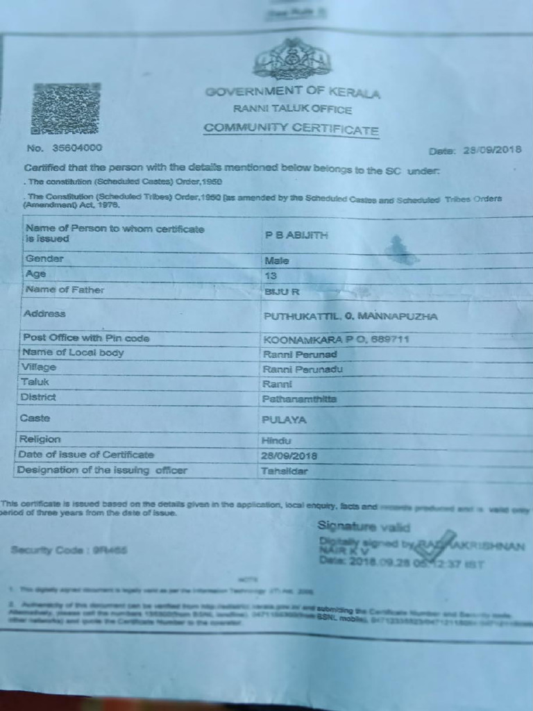 income certificate | PDF