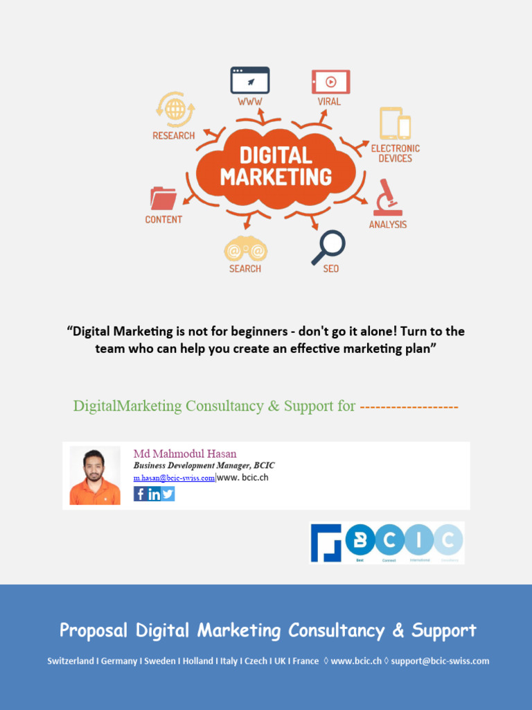 Digital Marketing Proposal For | PDF | Digital Marketing | Advertising