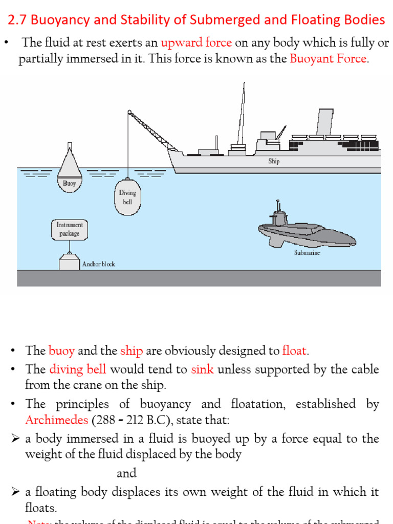 Hydraulics - Unit 2 Part 3 | PDF | Buoyancy | Fluid Mechanics