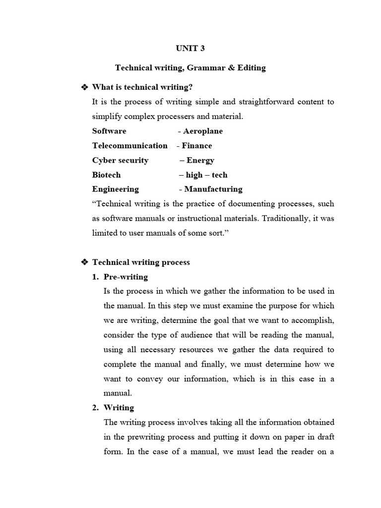 UNIT 3 Technical Communication | PDF