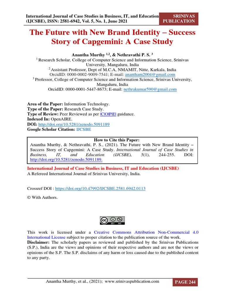 Capgemini's Success Story and Strategies | PDF | Business | Economies