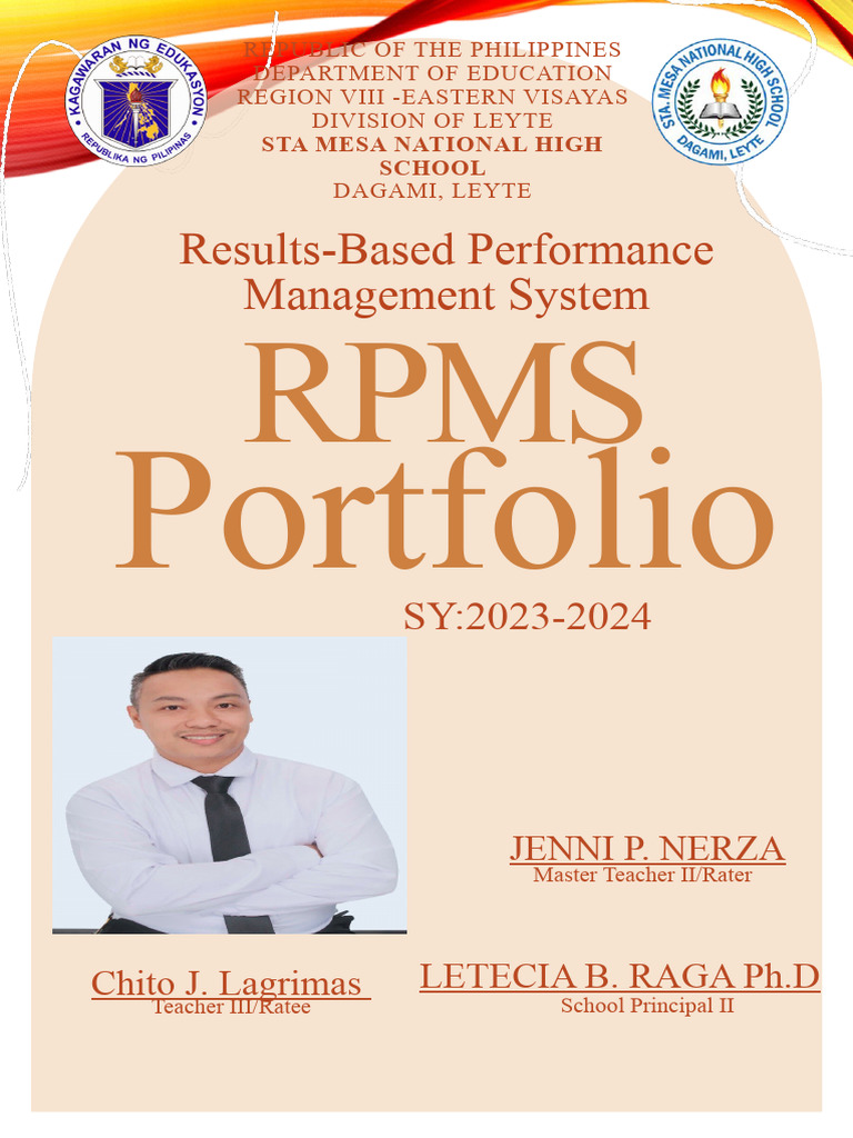RPMS 2023 2024 Portfolio | PDF | Learning | Lesson Plan