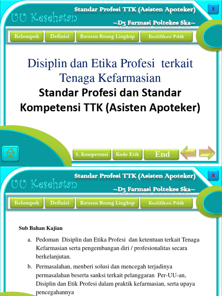 4_Standar Profesi Dan Standar Kompetensi TTK | PDF