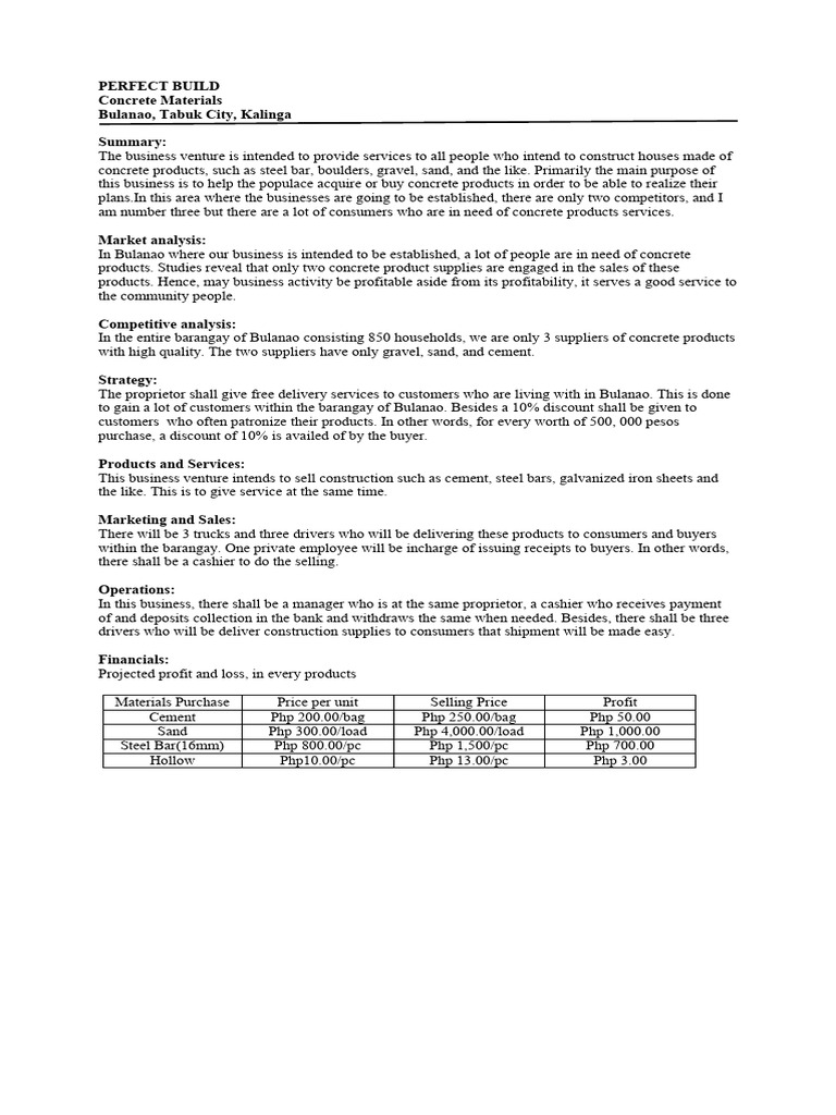Business Plan Final Draft | PDF