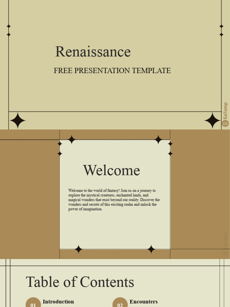 Renaissance PPT Template by EaTemp | PDF