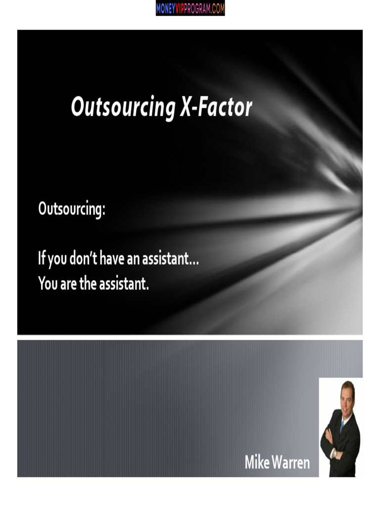 03 X Factor Introduction Pdf Outsourcing Employment