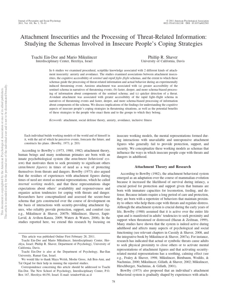 Anxious Attachment Style | PDF | Attachment Theory | Anxiety