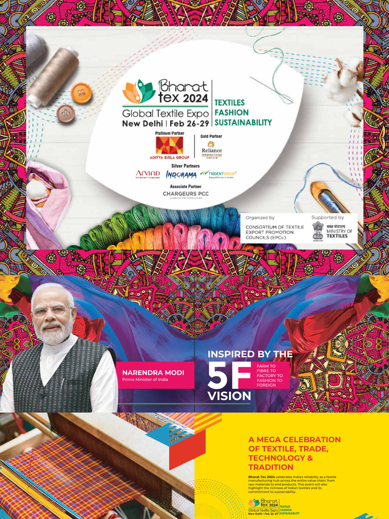 BharatTex2024 Brochure | PDF | Textiles | Economy Of India