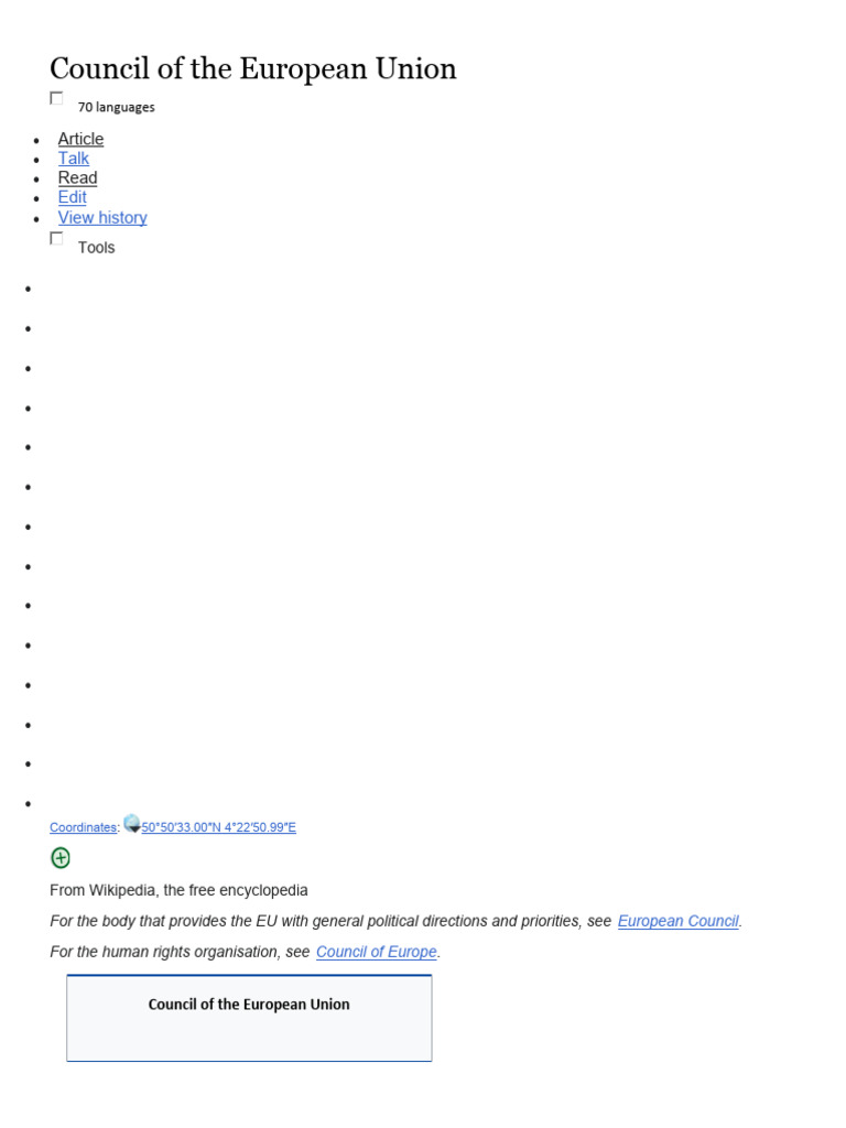 Council of The European Union | PDF | European Union | Public Law