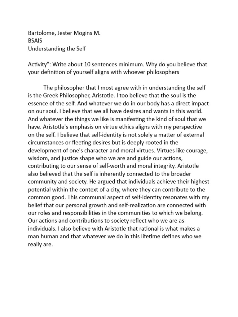 Understanding The Self | PDF