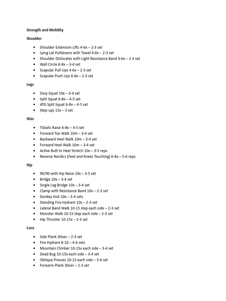 Strength and Mobility | PDF