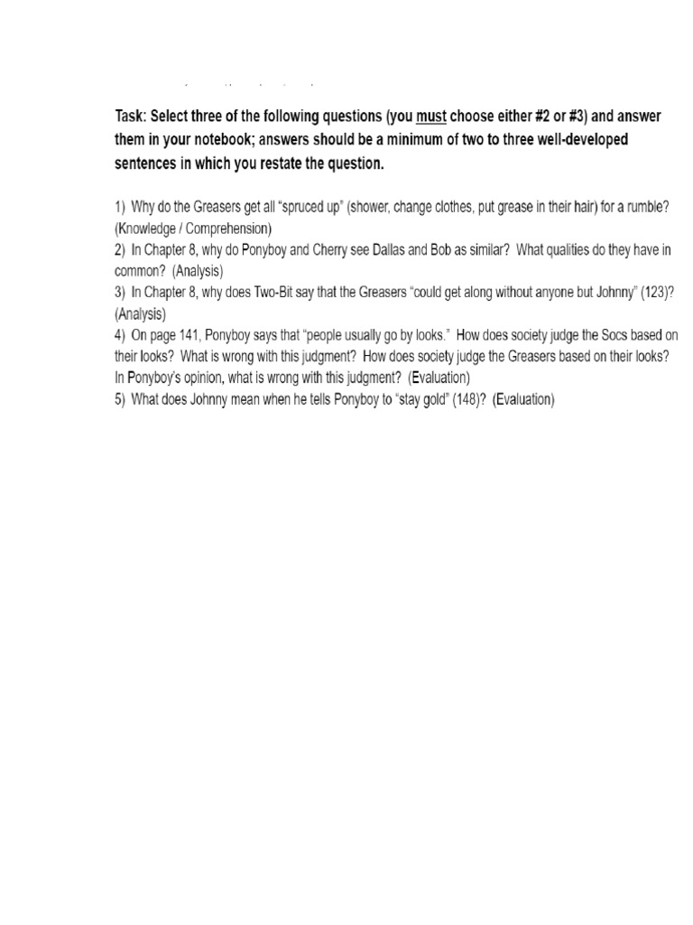 Chapter 8 Writing Activity | PDF