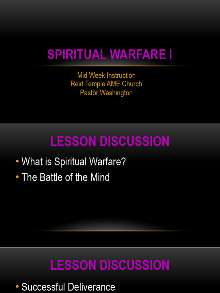 Understanding Spiritual Warfare | PDF | Deliverance Ministry ...