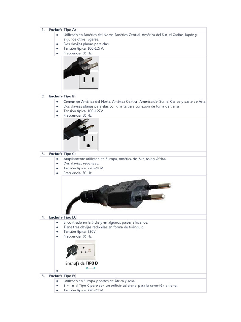 Enchufe Tipo A | PDF