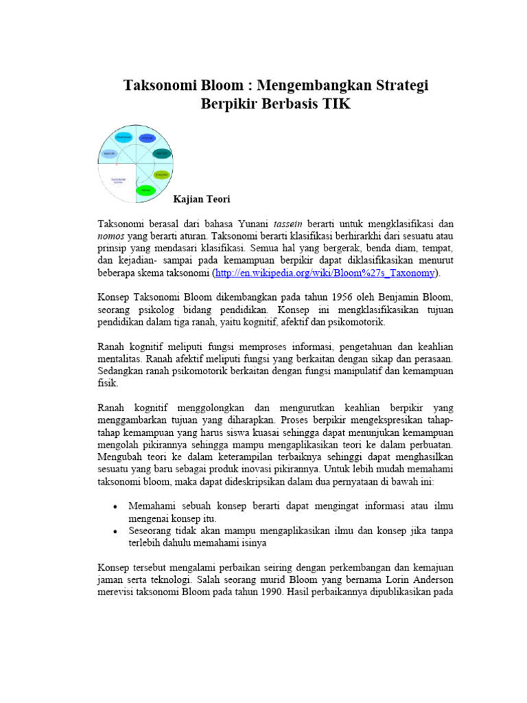 Taksonomi Bloom KKO | PDF