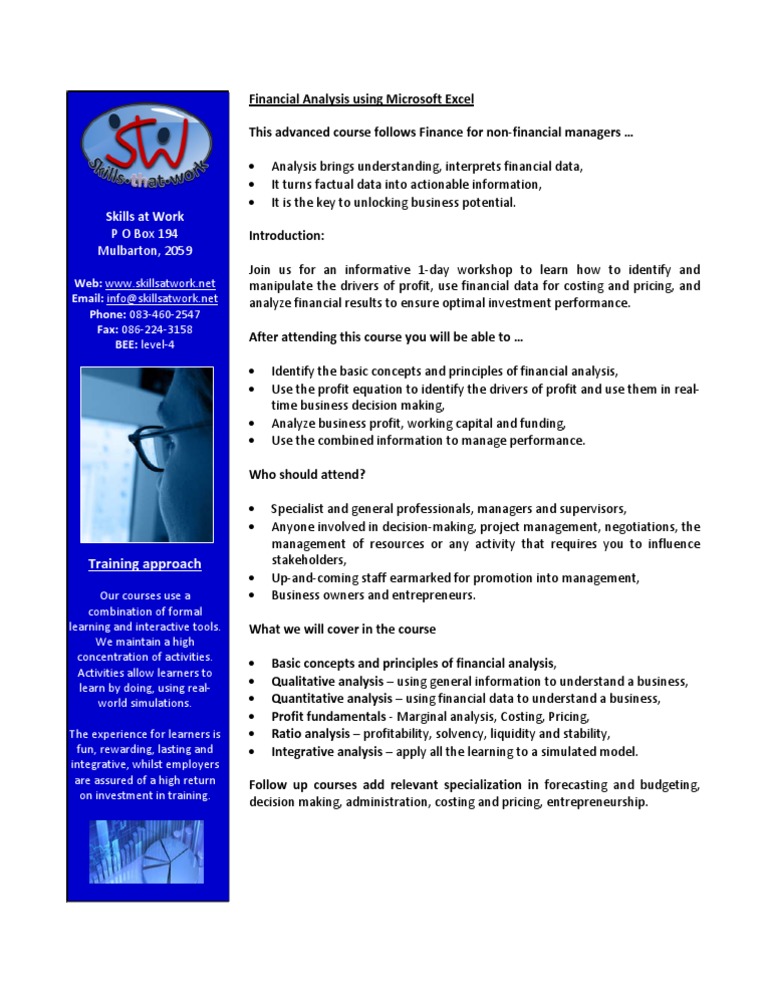 Financial Analysis Using Excel Pdf 2396