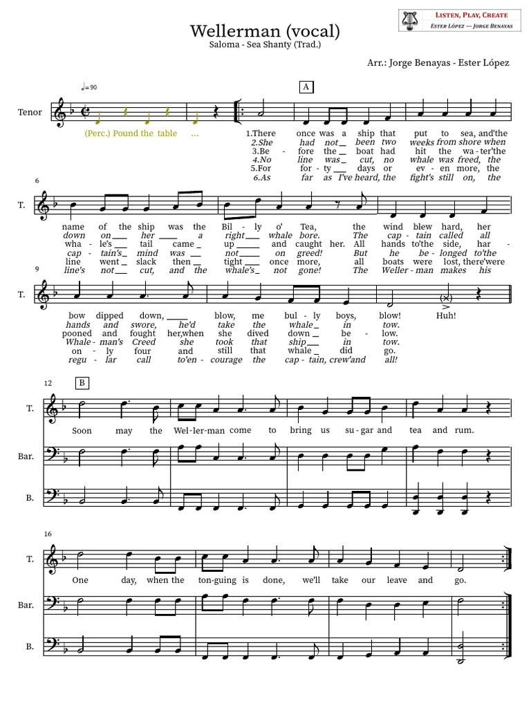 Wellerman Sea Shanty | PDF
