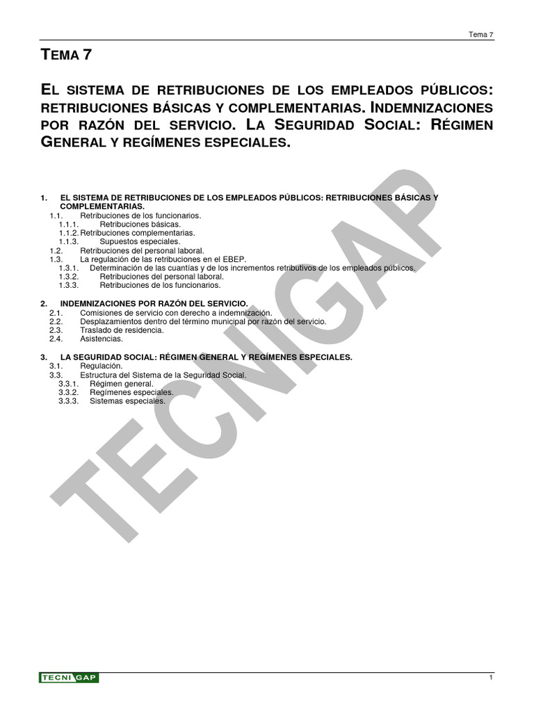 Tema 4 Bloque II Seguridad Social | Descargar gratis PDF | Salario | Derecho laboral
