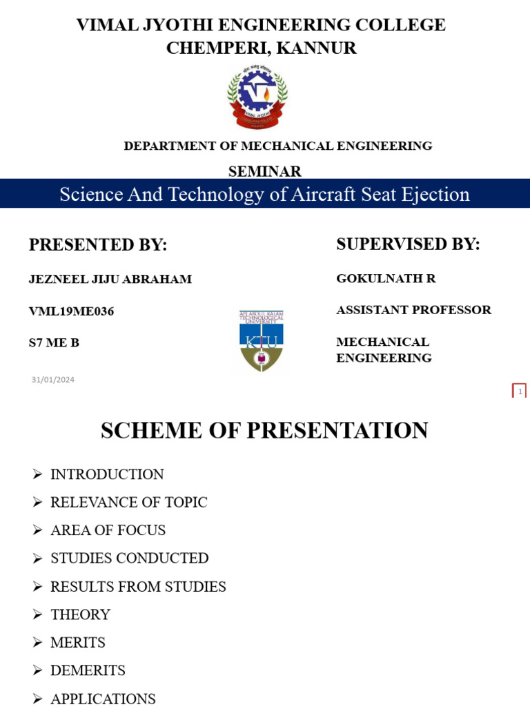 Aircraft Ejection Seat Technology Overview | PDF | Parachute ...