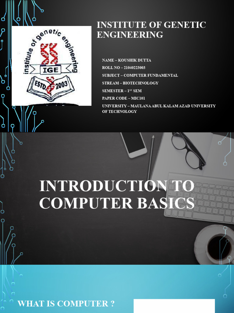 MIC101 - Koushik Dutta | PDF | Central Processing Unit | Input/Output