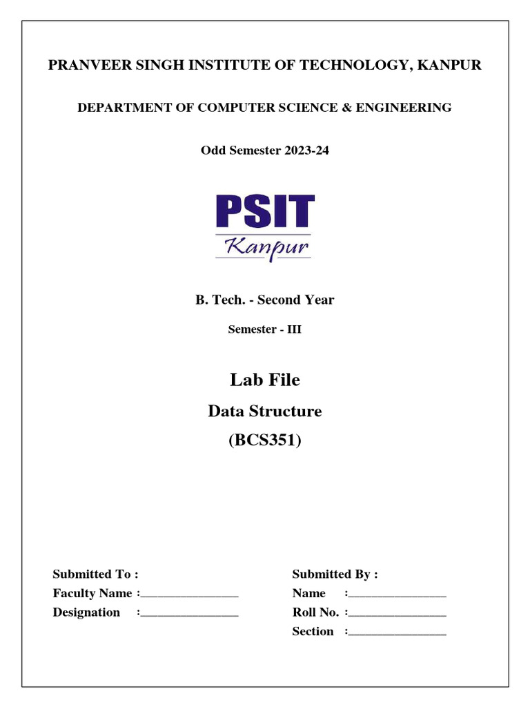 Lab File BCS351 | PDF | Engineering | Science