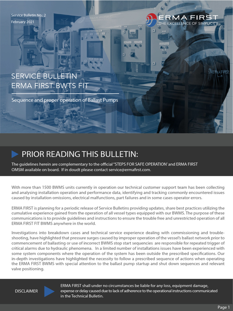 Service Bulletin No2 | PDF | Valve | Pump