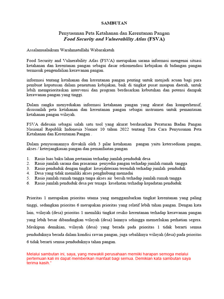 SAMBUTAN | PDF