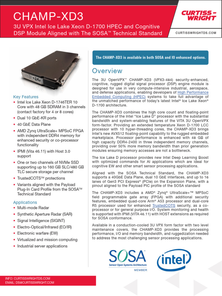 CHAMP XD3 Data Sheet | PDF | Solid State Drive | Field Programmable ...