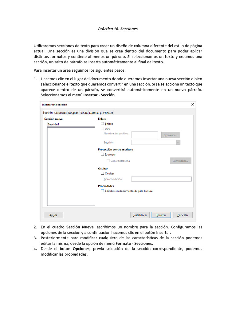 Crear Secciones y Columnas en Documentos | PDF | Arte
