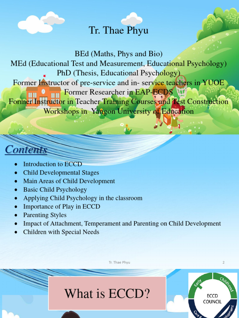 ECCD | PDF | Attachment Theory | Child Development