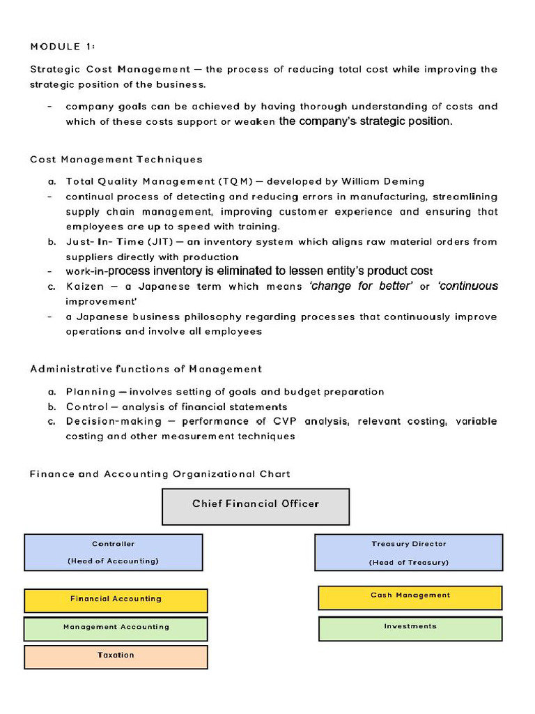 StratCost C1-5 Reviewer | PDF