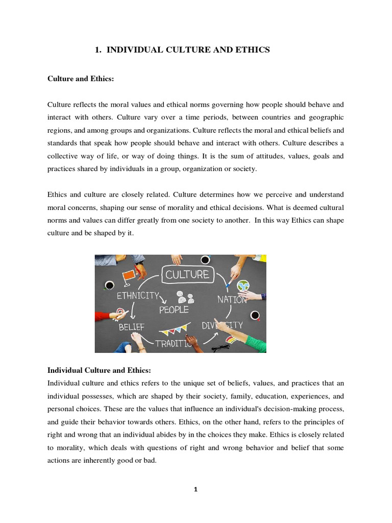 Culture and Ethics | PDF