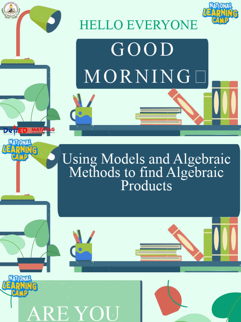 Week 1 - Lesson 5 - Evaluating Algebraic Expressions and Using Models ...
