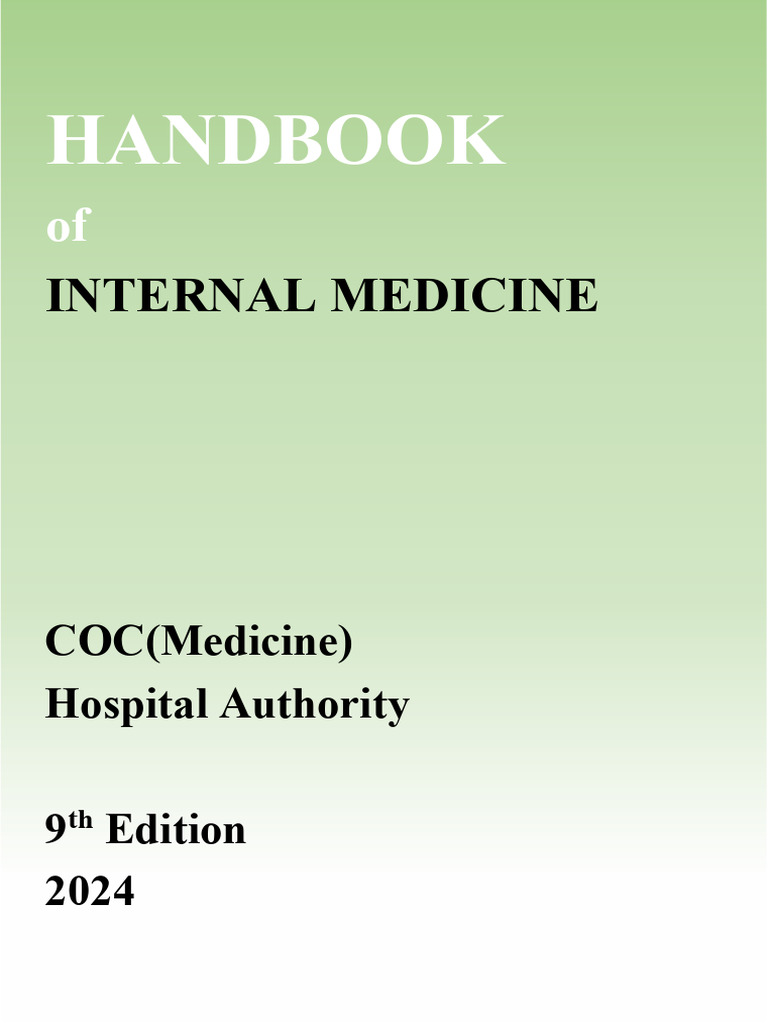 Internal Medicine Handbook 2024 Edition | PDF | Cardiopulmonary ...